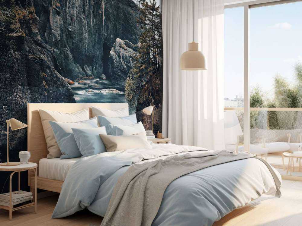 Une nature rude sur la côte - Papier peint panoramique