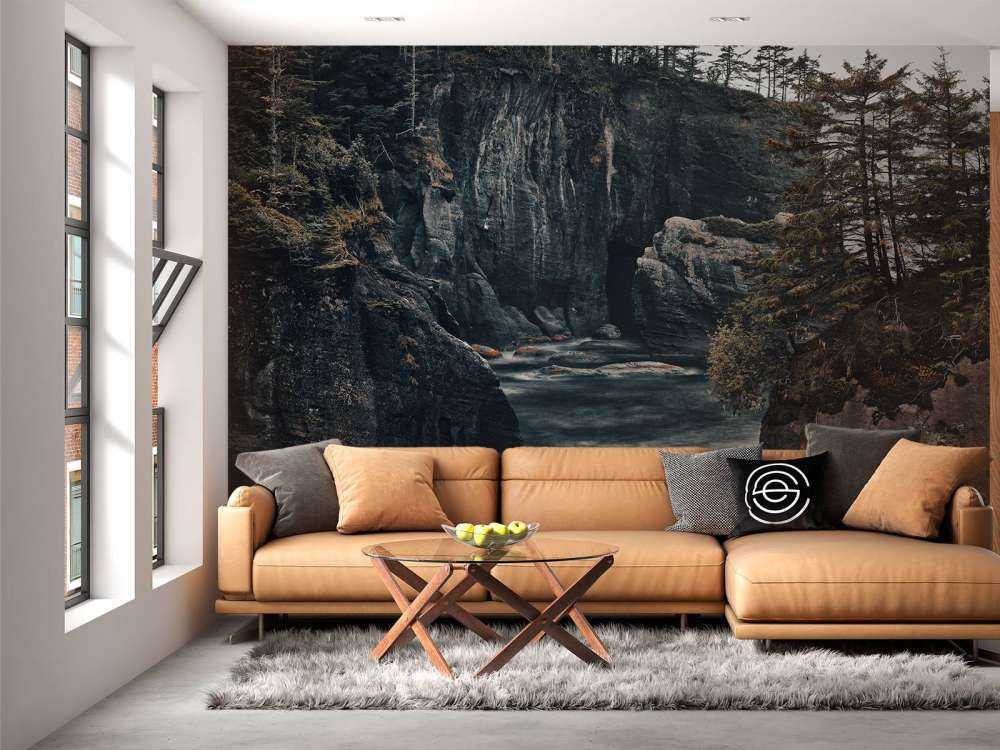 Une nature rude sur la côte - Papier peint panoramique